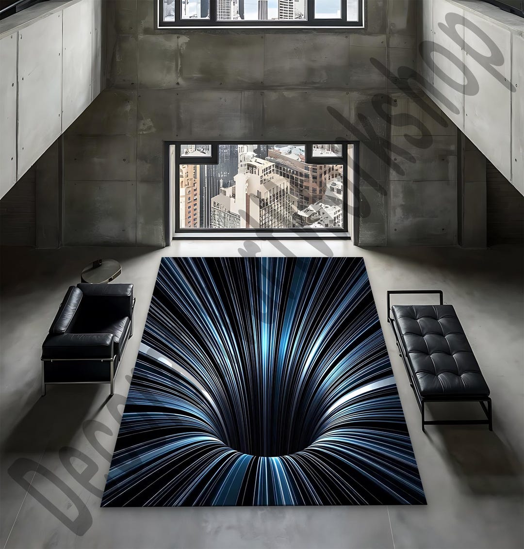 3D Rug, 3D Vortex Rug, Custom Rug, Illusion Rug, Popular Rug, 3D Design ...
