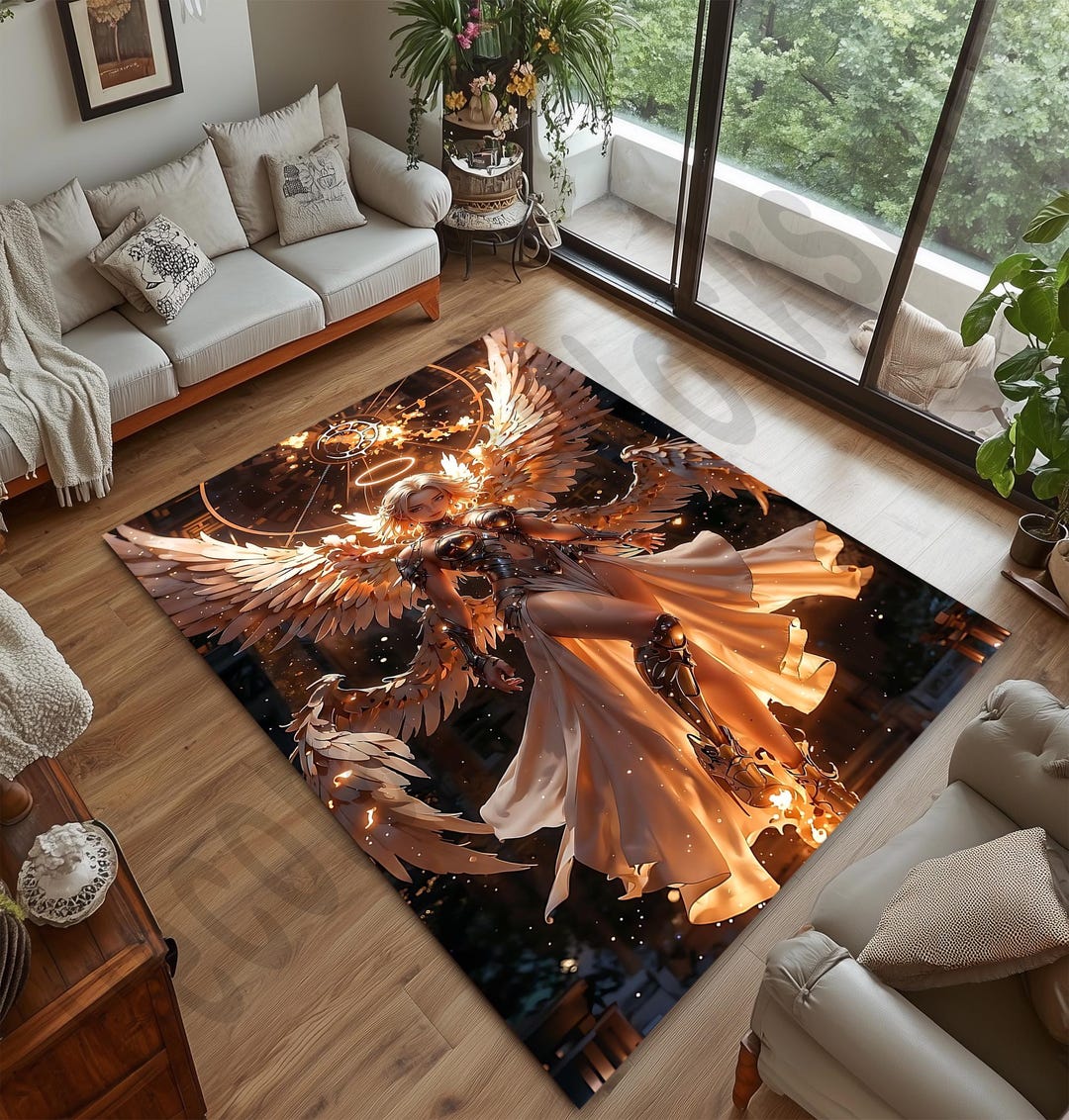 Angel Wings Rug, Elegant Rug, Fantasy Carpet, Fantastic Girl Rug, Cool ...