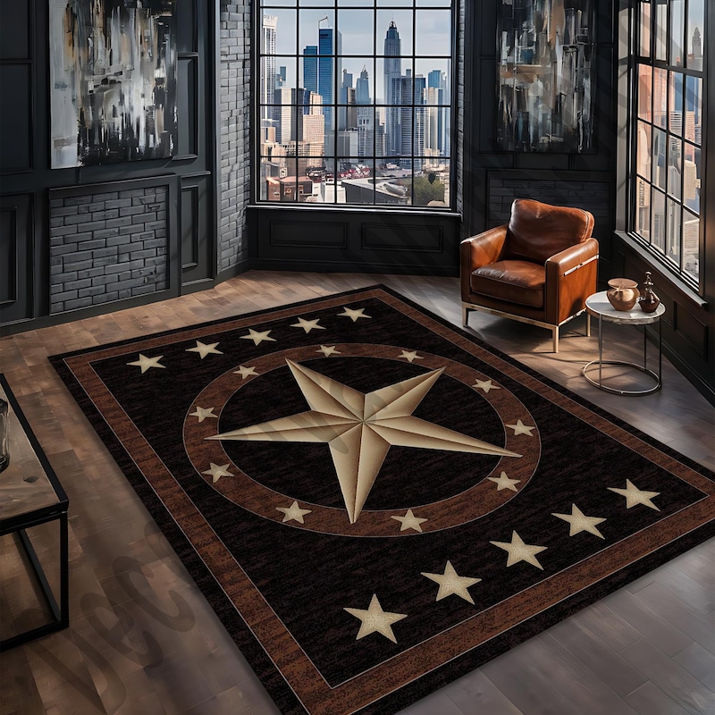 Texas Star Rug - Etsy