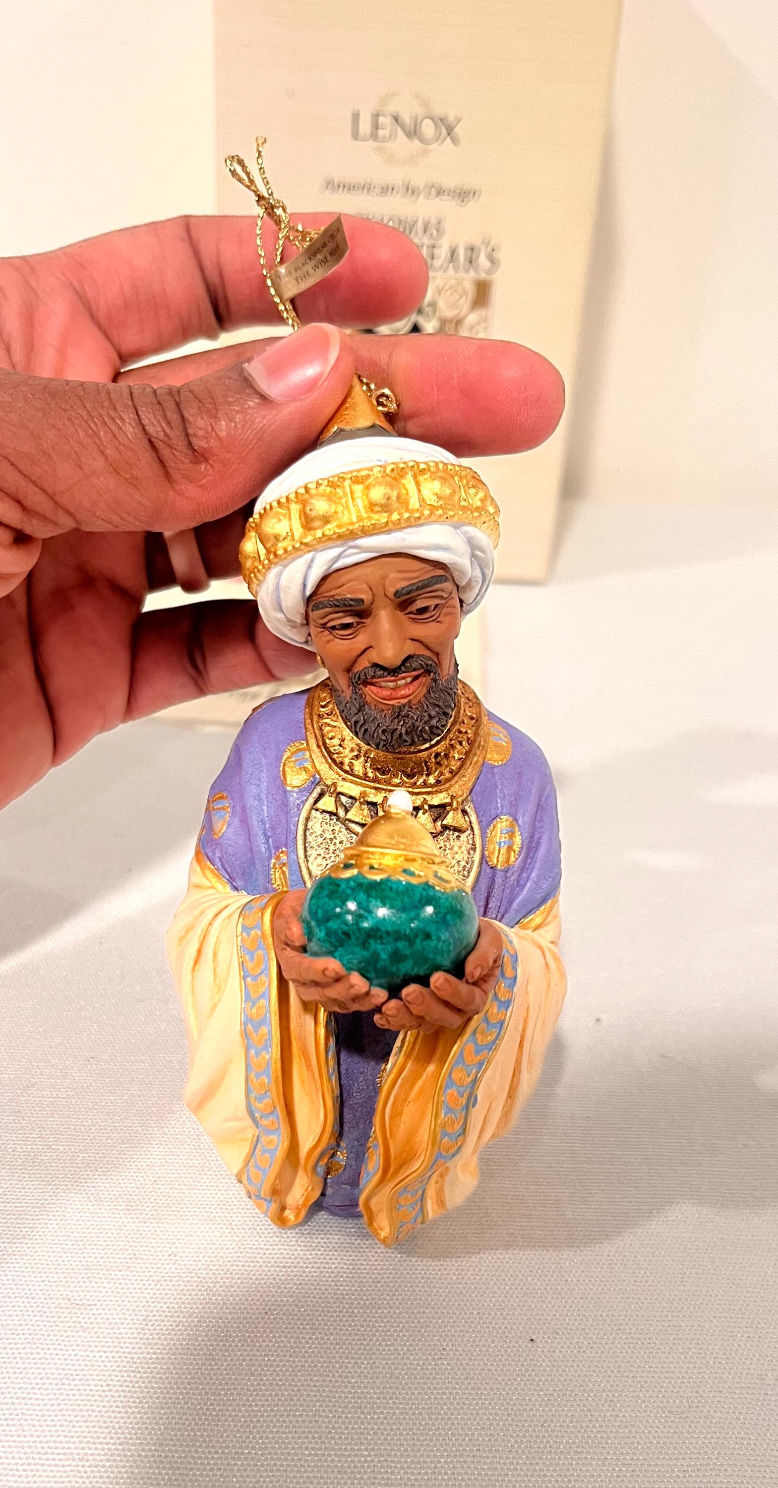Lenox Thomas Blackshear Ebony Visions 2010 the Wise Man Ornament- New ...
