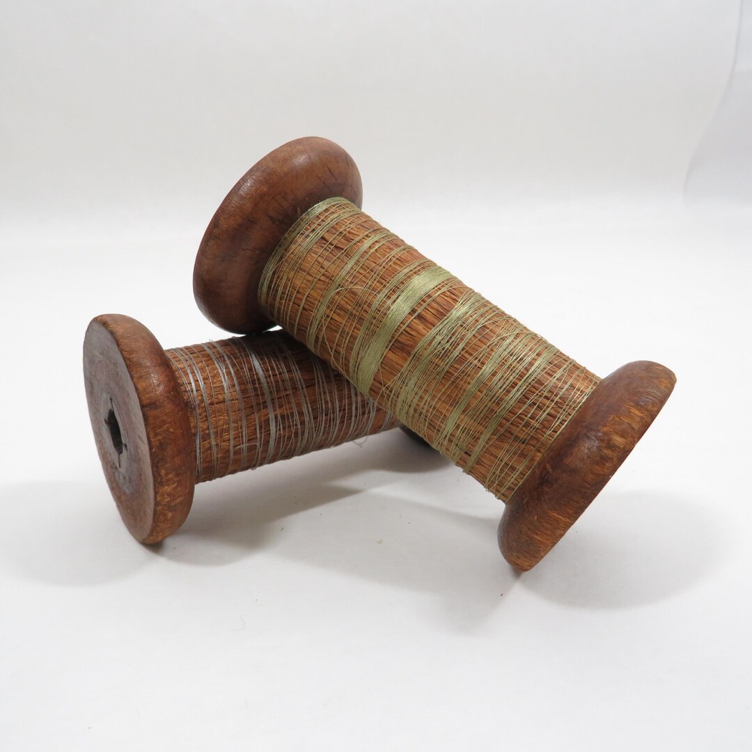 2 Wood Spools Textile Mill Vintage Items - Etsy