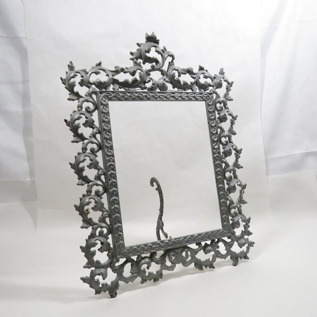 Filigree Frame Large Antique Metal Silver Colored - Etsy
