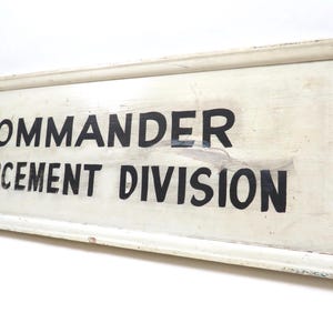 Wood Sign Commander Enforcement Division Vintage Collectible - Etsy