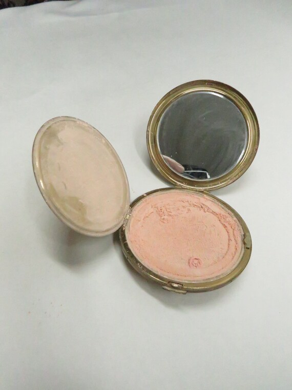 Mirror compact Retro Fabric Vintage - Gem