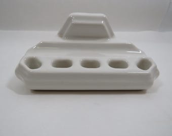 Toothbrush & Cup Holder Porcelain Wall Mount Vintage Antique - Etsy