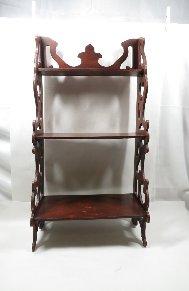 Shelf Chippendale Style Wood Vintage - Etsy