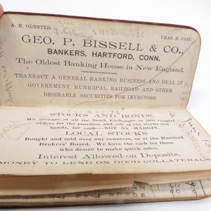 Bank Journal Hand Written Antique Book 1890s - Etsy