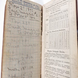 Bank Journal Hand Written Antique Book 1890s - Etsy