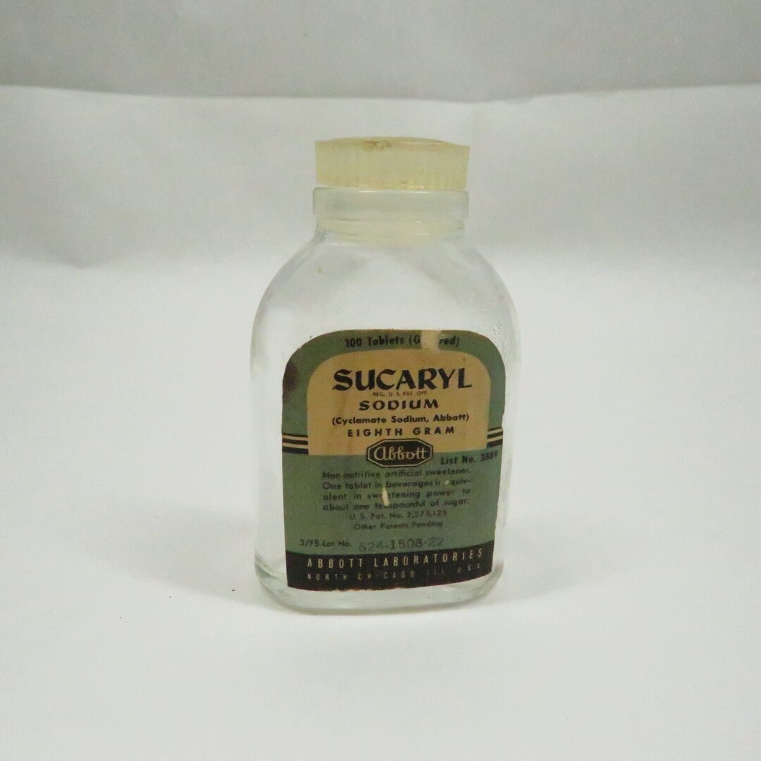 Apothecary Bottle Abbott Sucaryl Sodium Vintage - Etsy UK