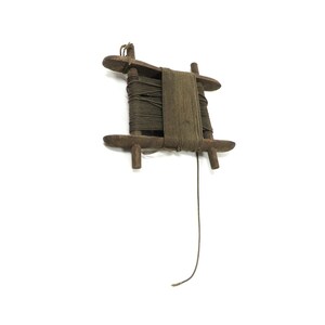 Fishing Line W/ Wood Reel Vintage Primitive - Etsy