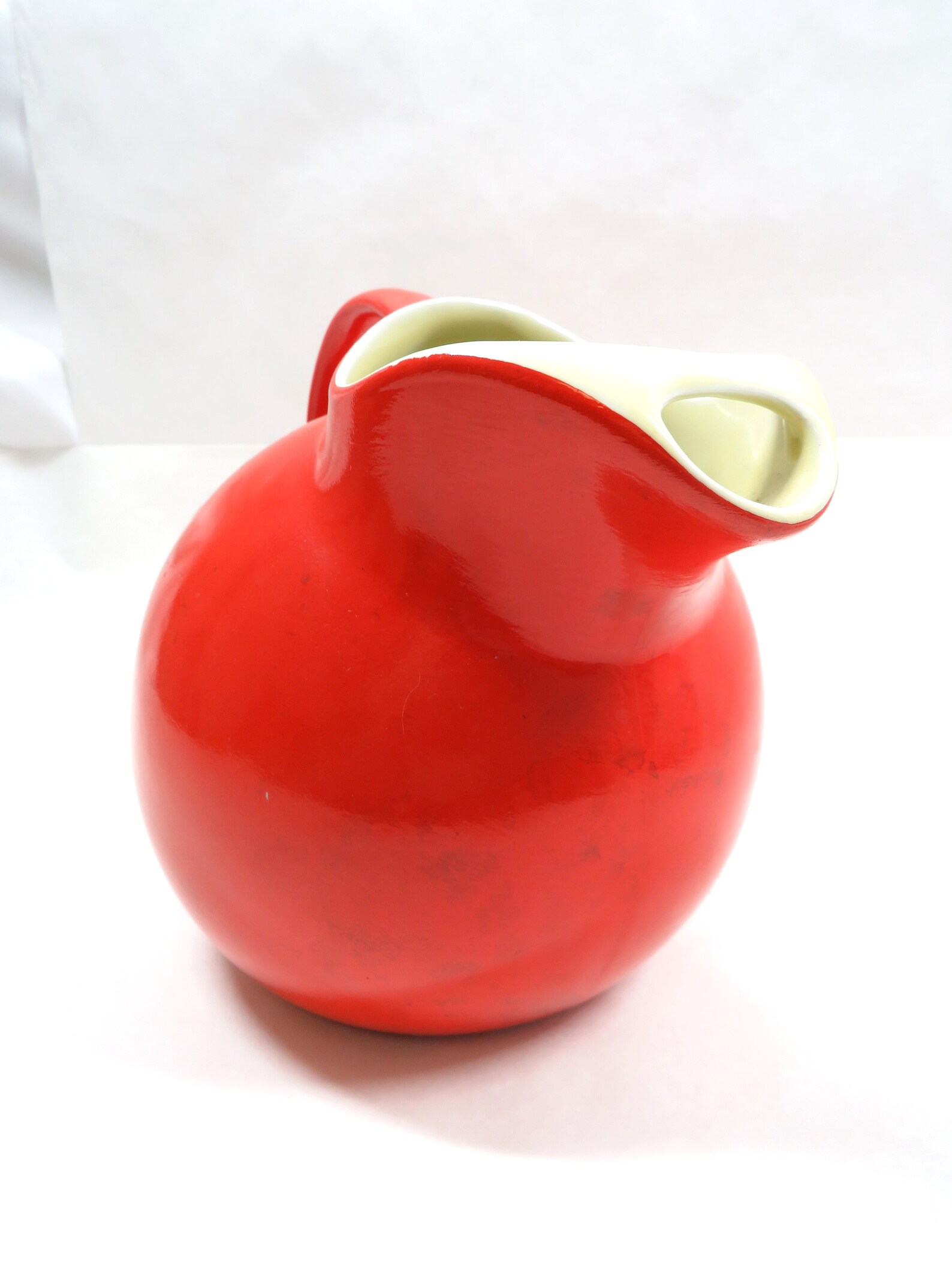 Hall's Kitchenware Red Ceramic Pitcher Vintage - Etsy