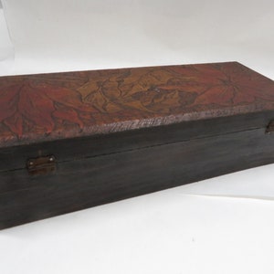 Flemish Art Pyrography Box Floral Design Vintage Not Perfect - Etsy