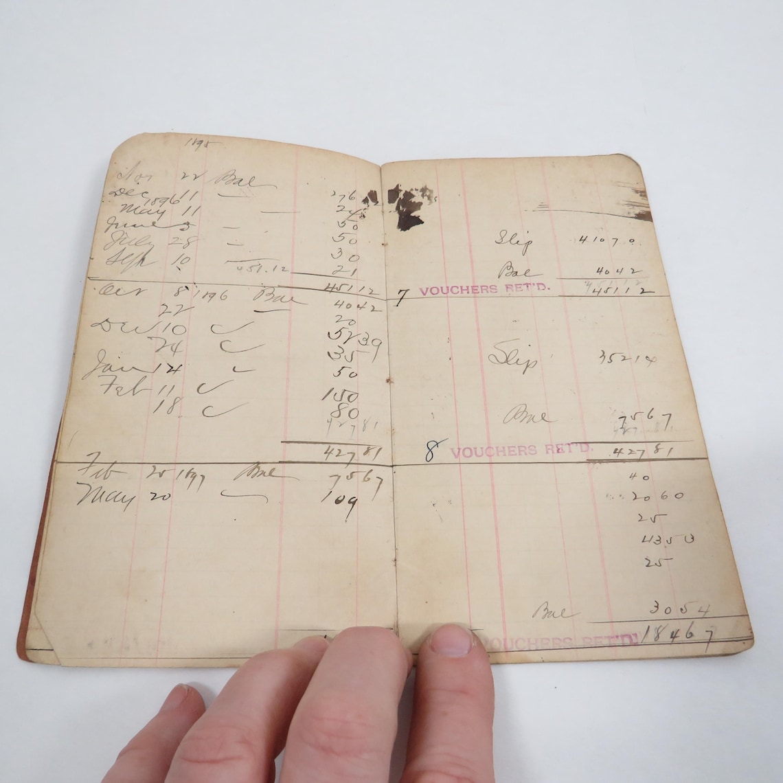 Bank Ledger Book Savings Account Antique 1894 Through 1900 Handwritten ...