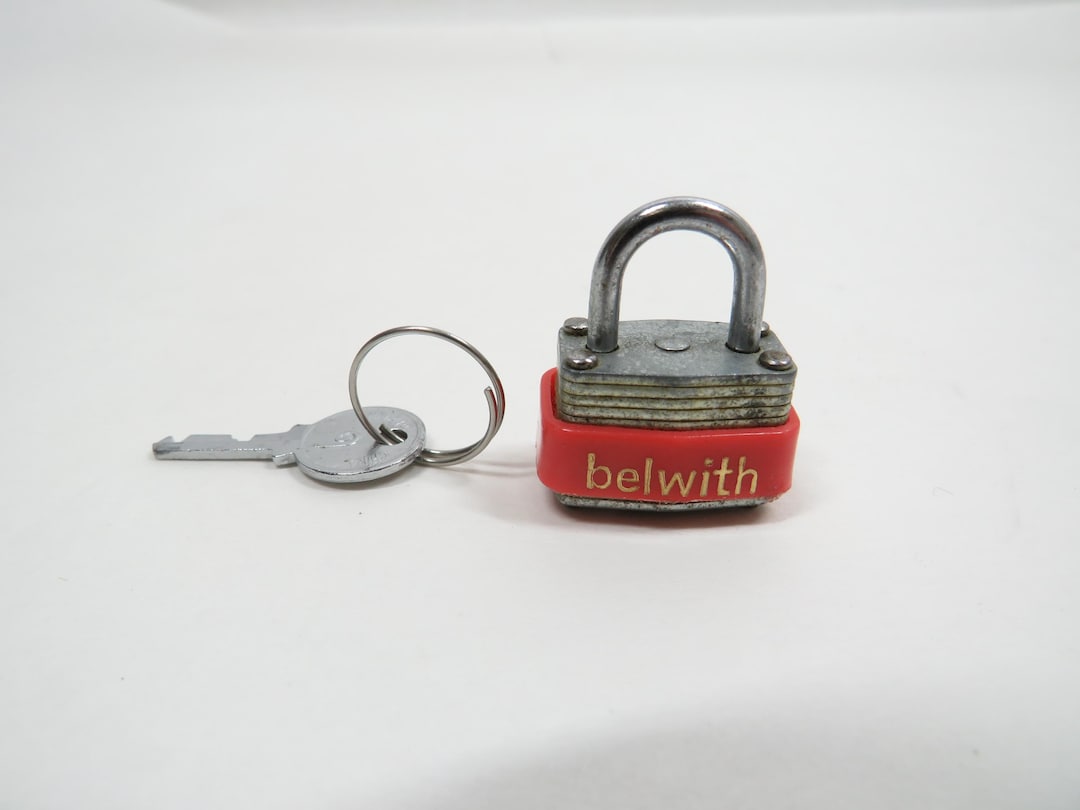 Padlock With Key Belwith Vintage - Etsy
