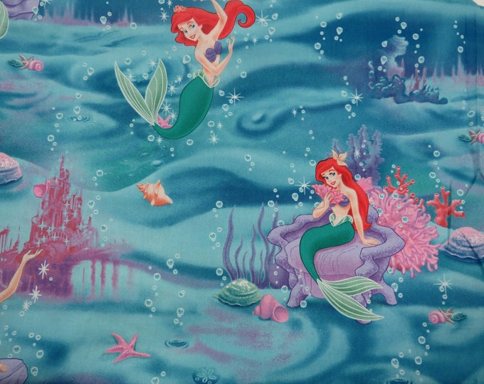 Disney Ariel Little Mermaid Fabric 40 X 44 Vintage - Etsy