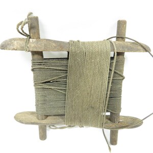 Fishing Line W/ Wood Reel Vintage Primitive - Etsy