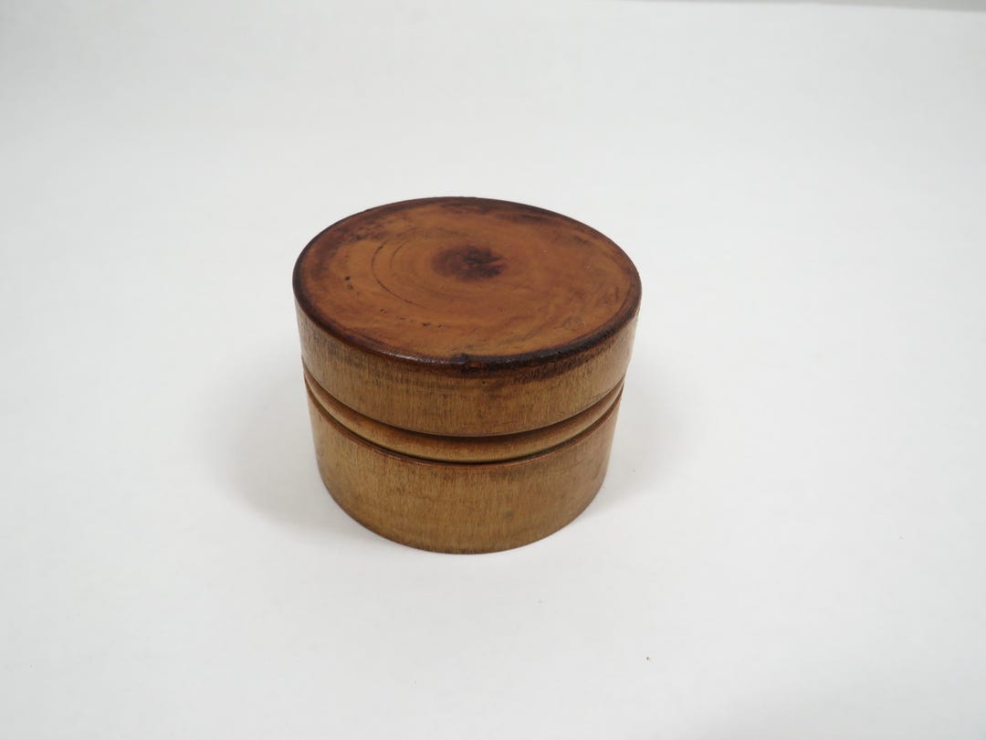 Covered Round Box Handmade Antique Dated - Etsy