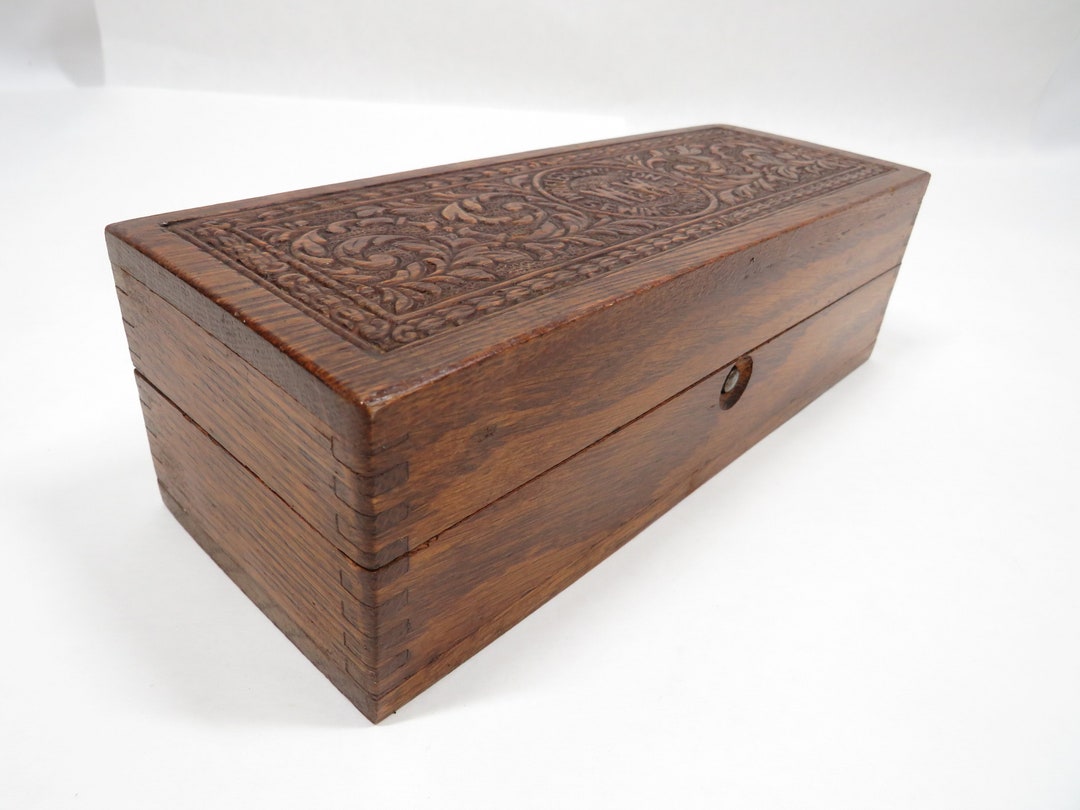 Wood Box Sewing Machine Wheeler Wilson Antique Storage - Etsy