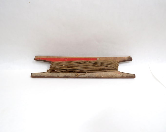 Fishing Line W/ Wood Reel Vintage Primitive - Etsy
