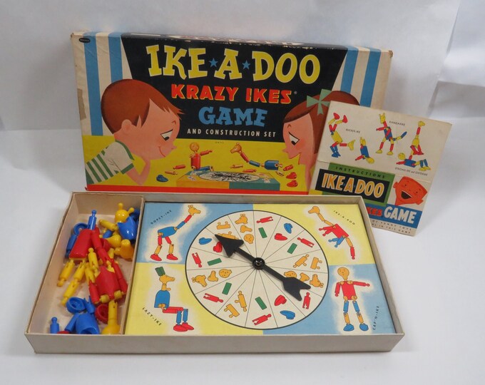 Vintage IKE A DOO Krazy Ikes Game 1955, Vintage Board Game, Vintage ...