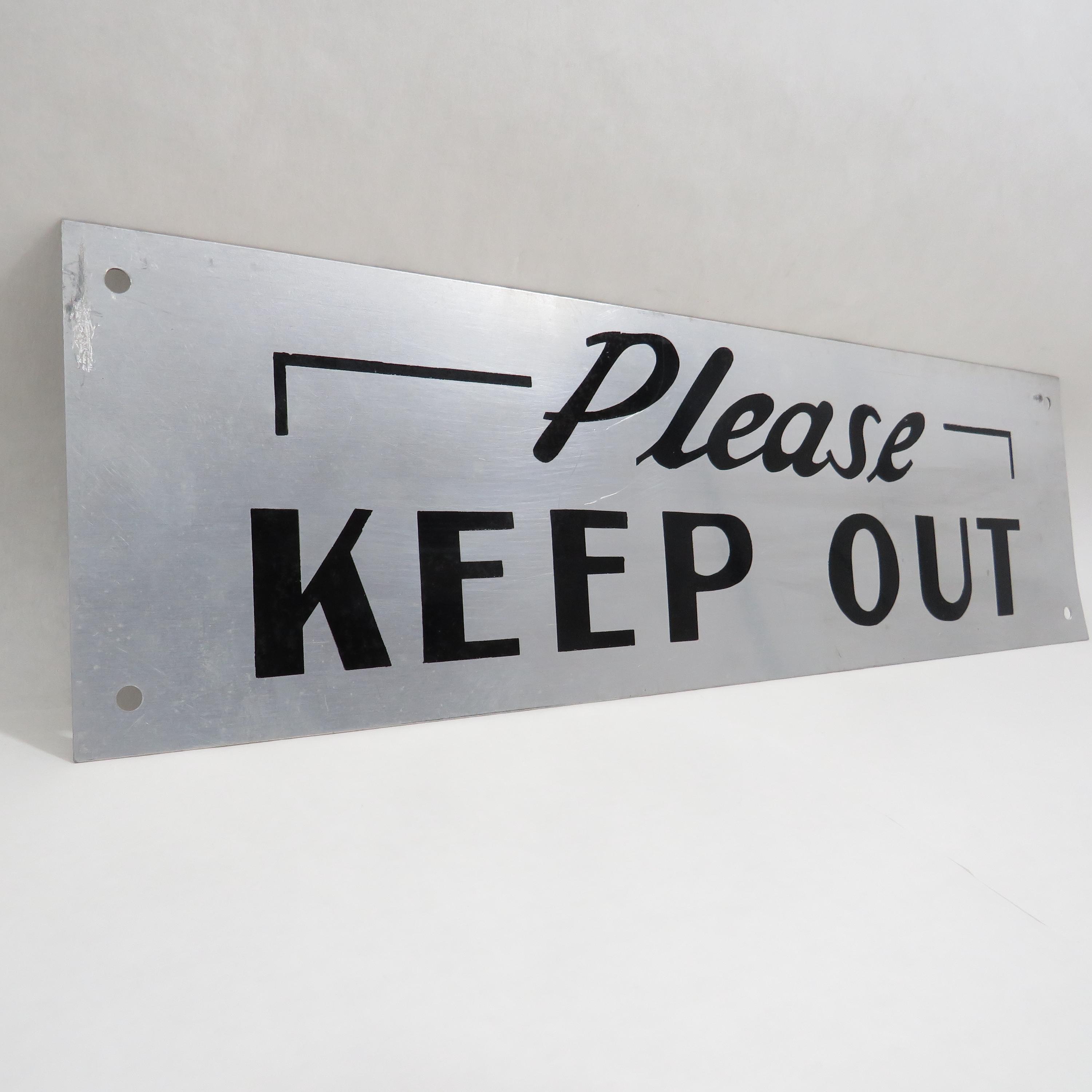 Metal Sign KEEP OUT MCM Vintage Collectible - Etsy