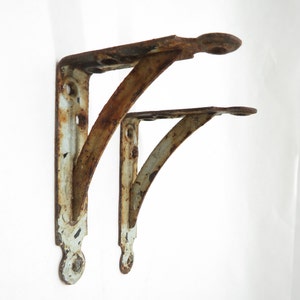 2 Vintage Metal Brackets Vintage - Etsy