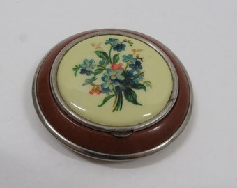 Vintage 1920s Compact Girey Compact Powder Compact Rouge Compact Mirror ...
