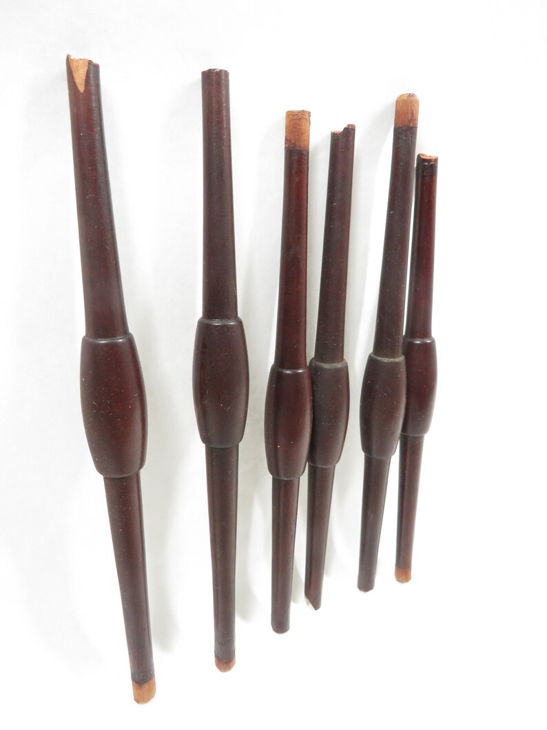 6 Spindles Dowels Shaped Wood Vintage - Etsy