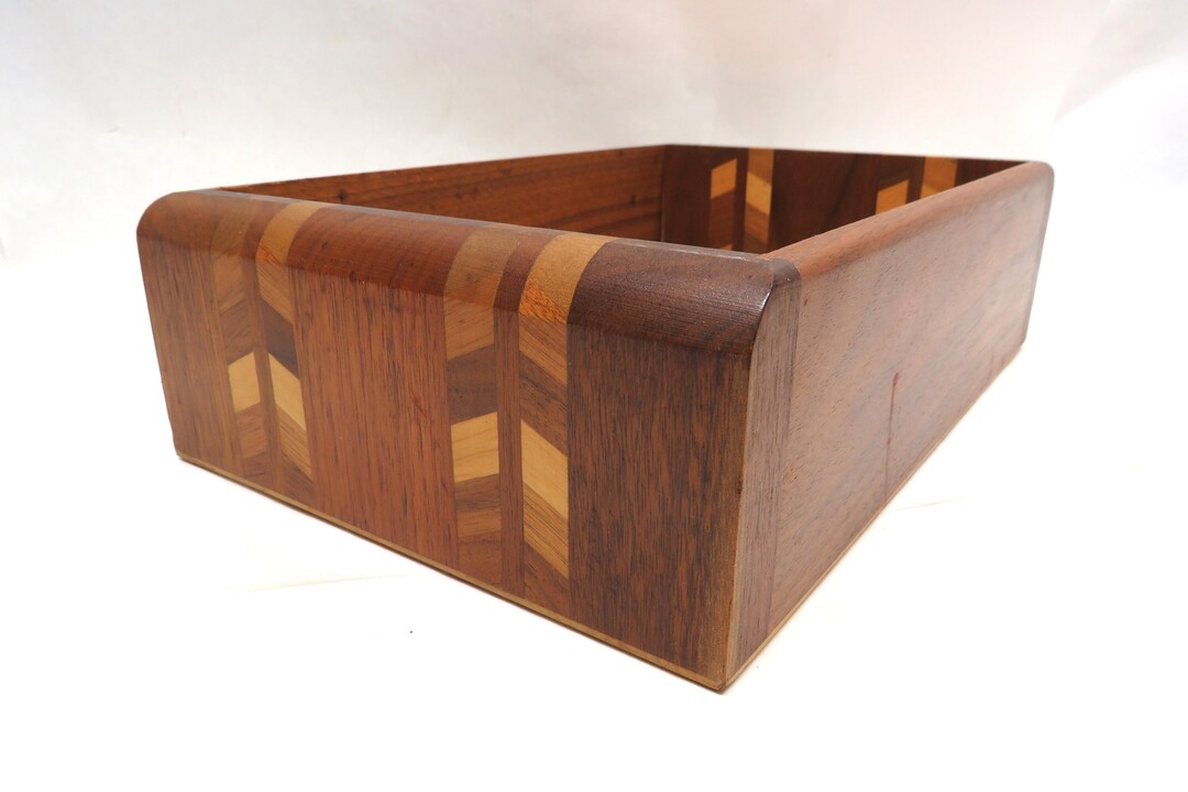 Wood Box Ornate End Designs Vintage - Etsy