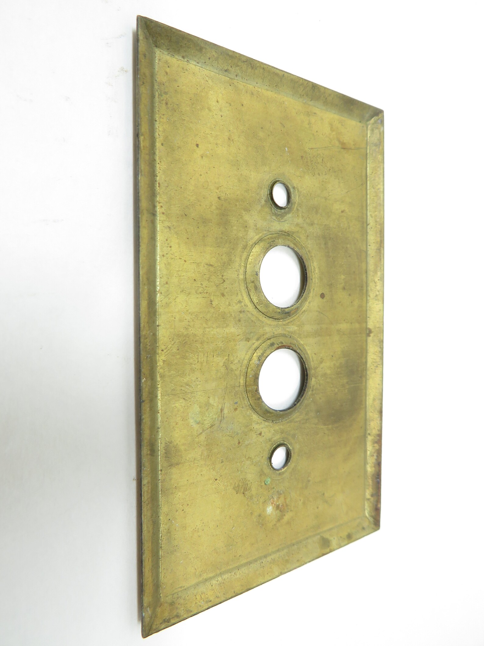 Electric Plate Push Button Brass Salvage Vintage - Etsy