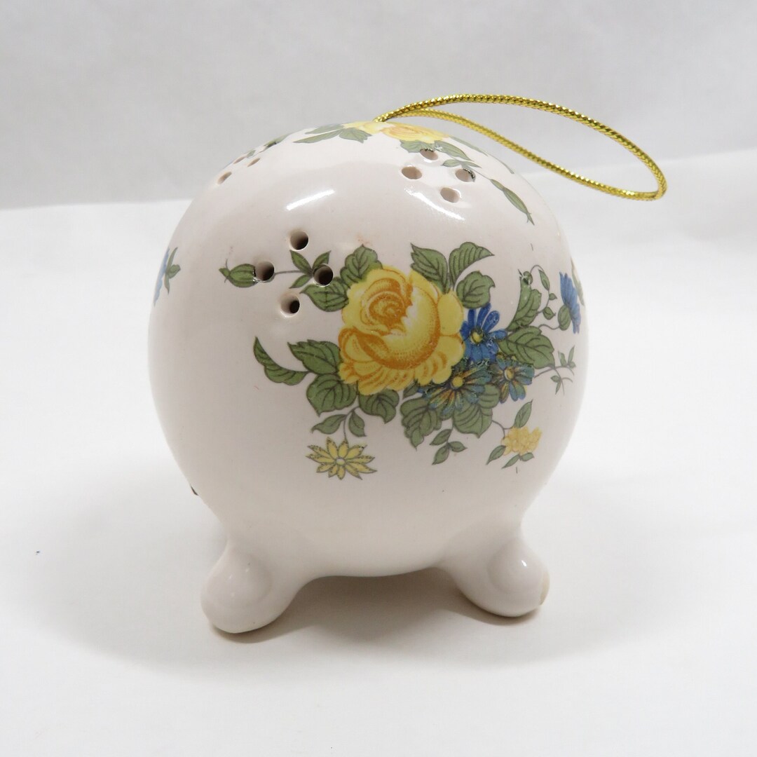 Pomander Scent Ball Yellow Roses Retro Nos Vintage Accent - Etsy