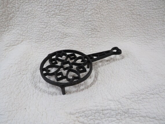 Trivet Cast Iron Large Vintage - Etsy