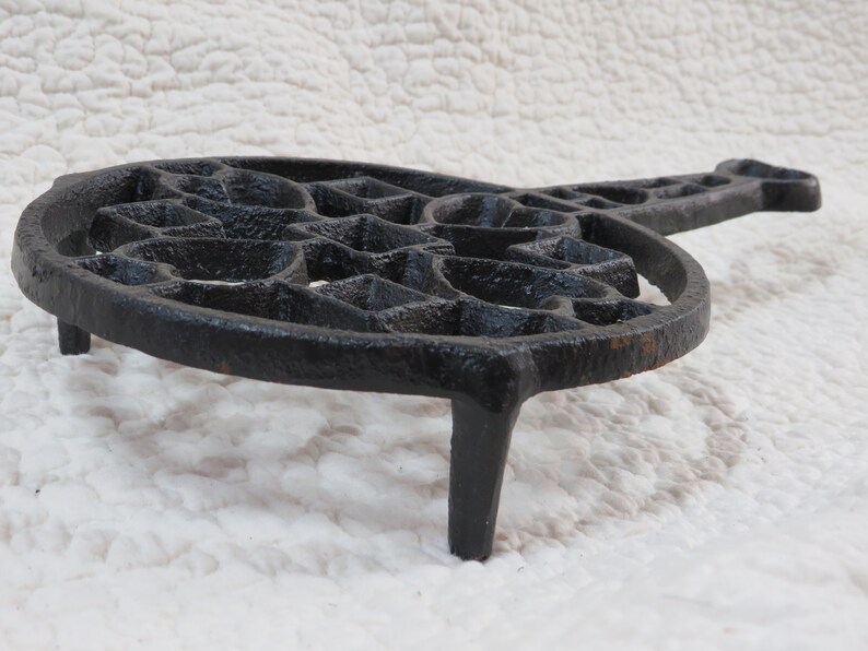 Trivet Cast Iron Large Vintage - Etsy