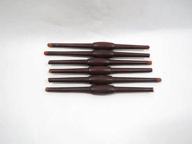 6 Spindles Dowels Shaped Wood Vintage - Etsy