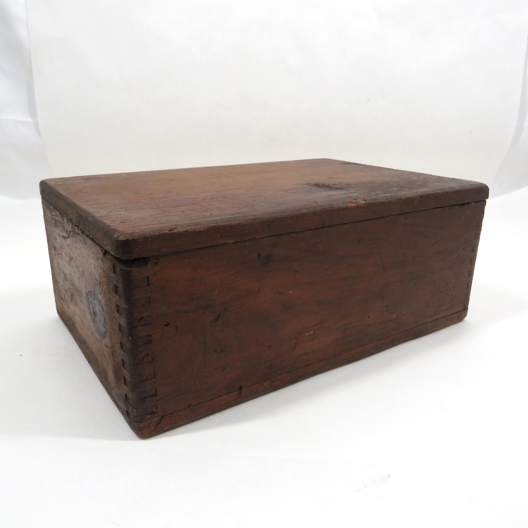 Wood Storage Box Lift Top Vintage Antique Collectible Item - Etsy