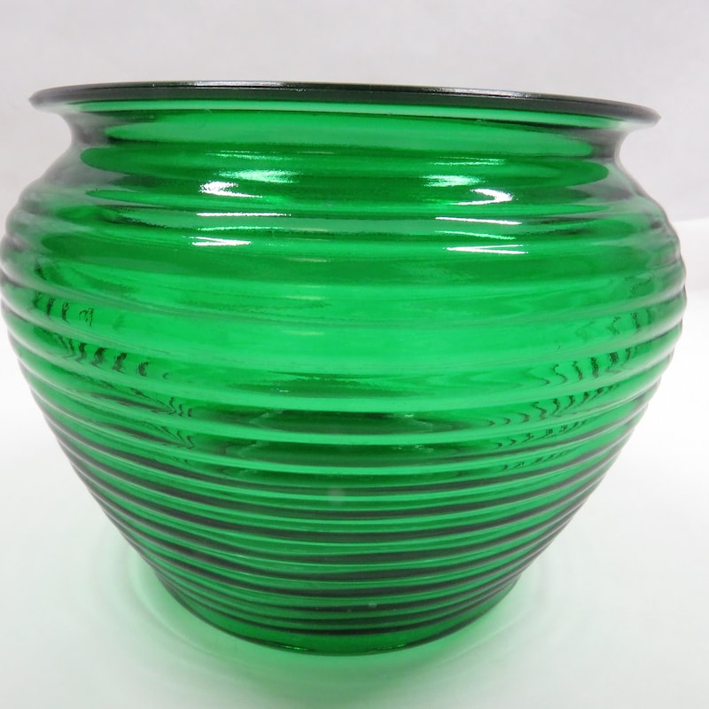 Green Glass Bowl - Etsy