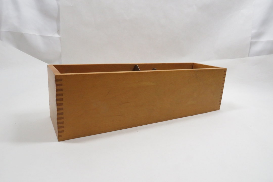 File Box Wood Storage Organization Vintage - Etsy