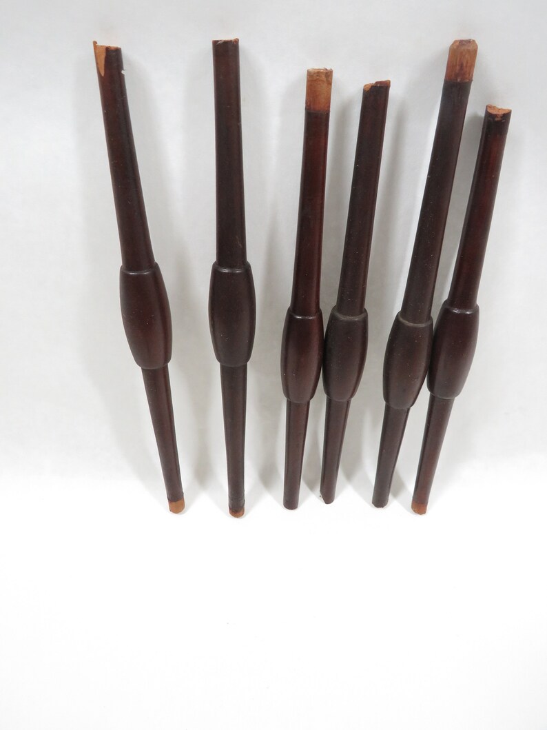6 Spindles Dowels Shaped Wood Vintage - Etsy