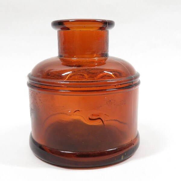 Old Glass Inkwell - Etsy
