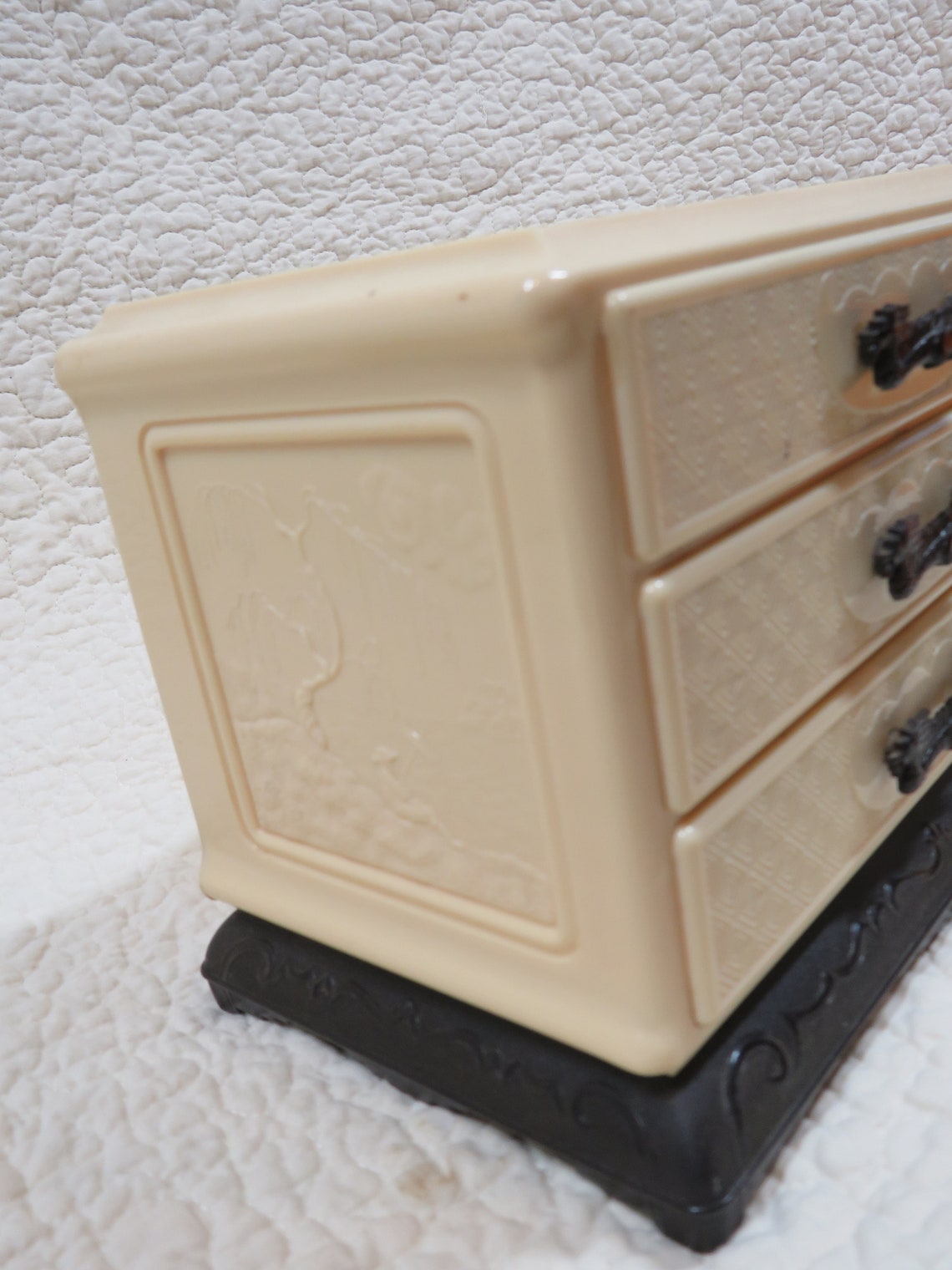 Celluloid Jewelry Box with Drawers Vintage | Etsy