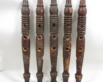 Set of 20 Antique Vintage Wooden Spindles - Etsy