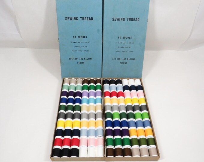 120 Thread Spools NOS Vintage Boxed Collectible Sewing - Etsy