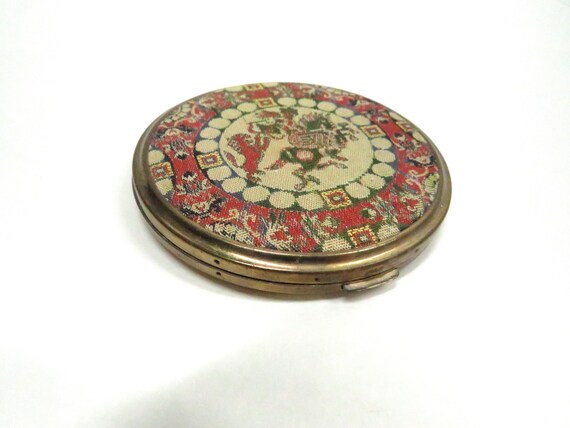 Mirror compact Retro Fabric Vintage - Gem