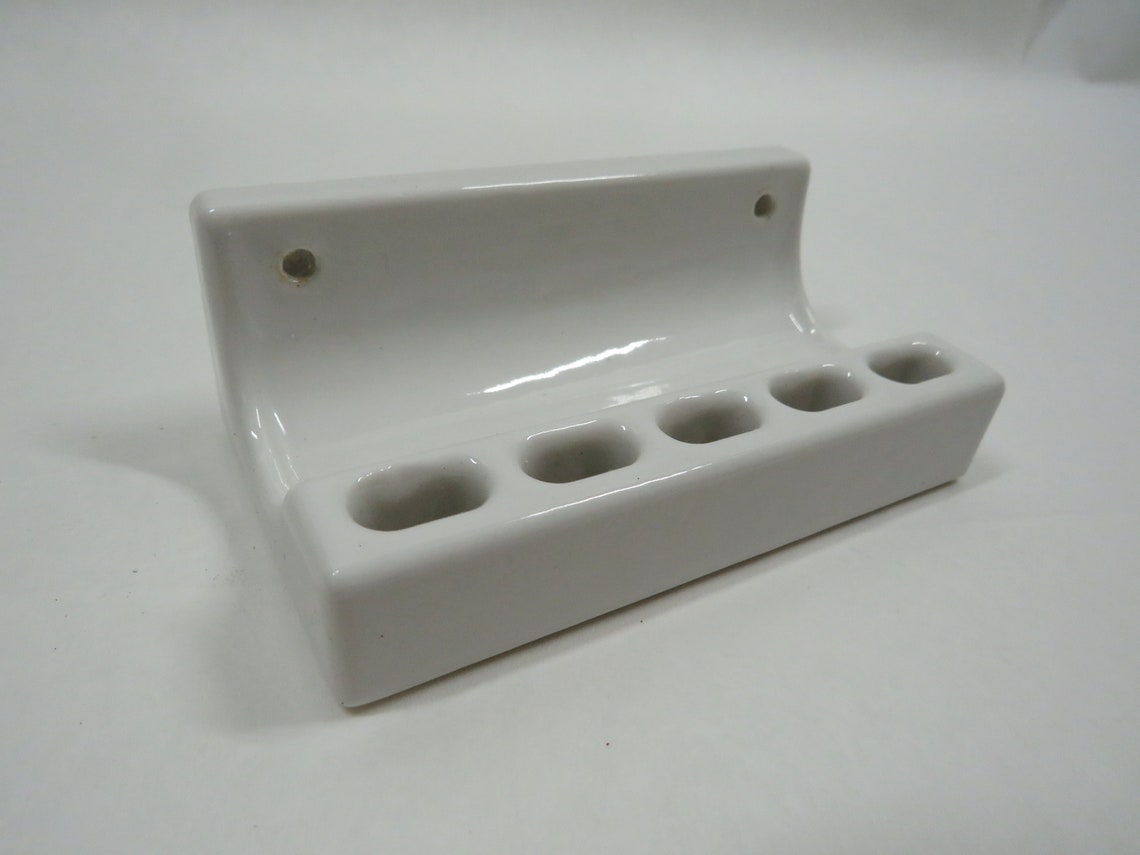 Toothbrush Holder Porcelain Wall Mount Vintage Antique - Etsy