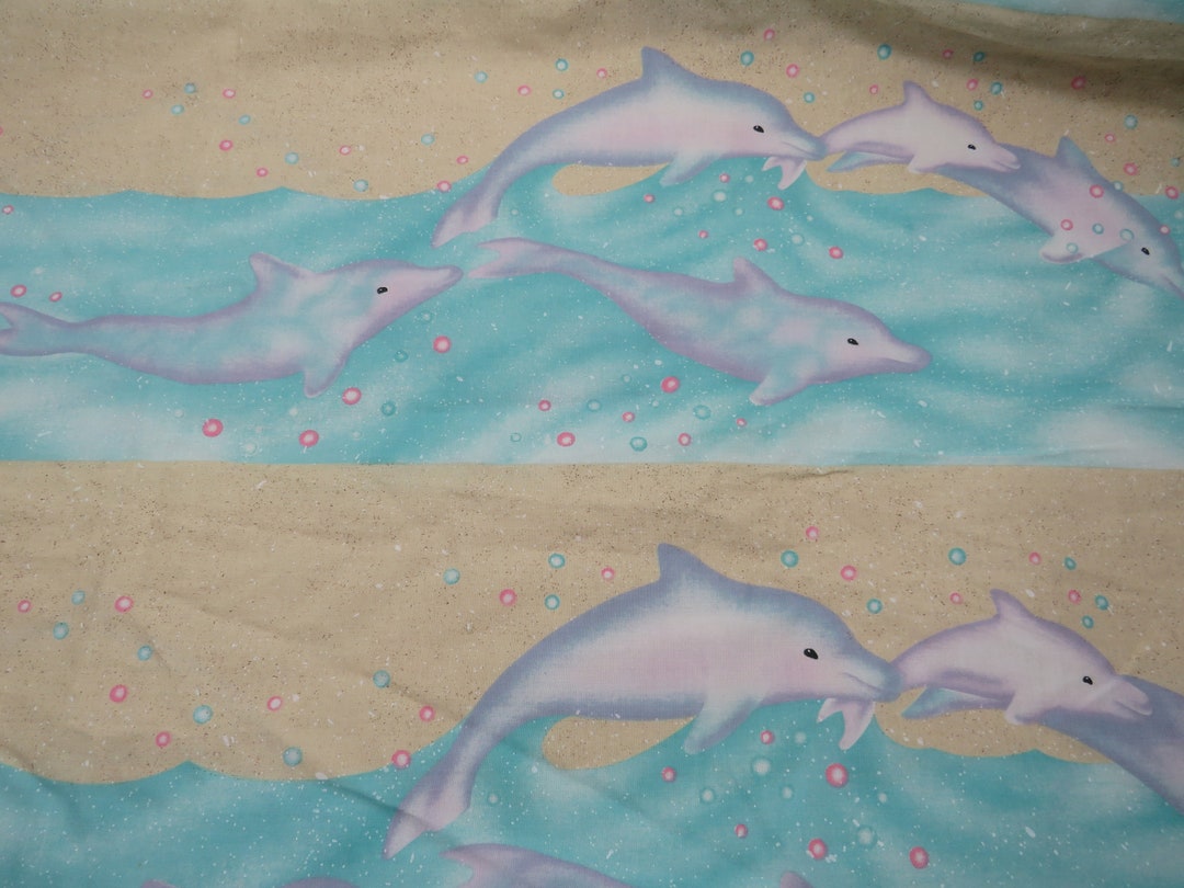 Dolphin Fabric Cotton Judi's Originals 1995 1 Yard X 45" - Etsy