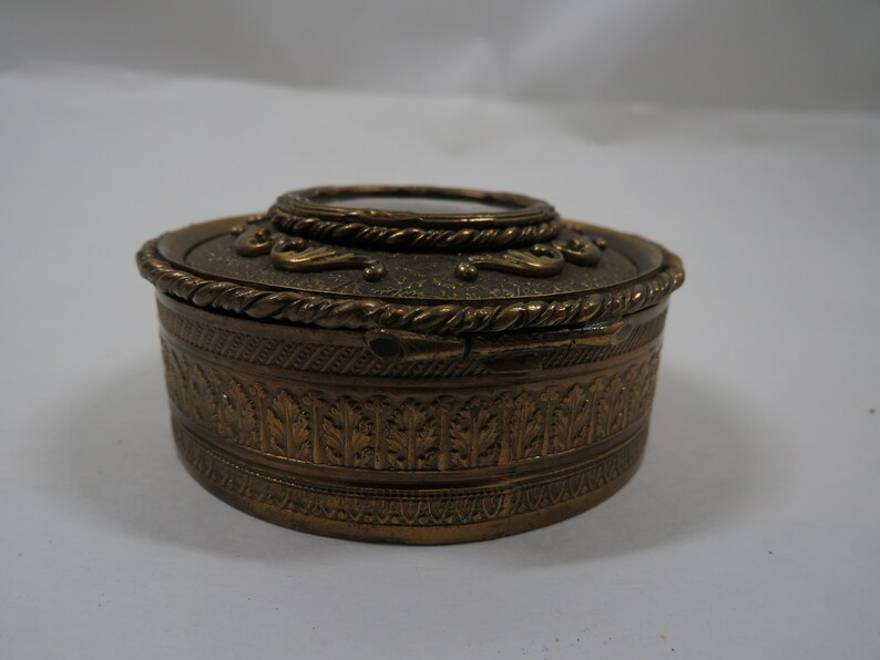 Trinket Box Brass Bronze French Vintage Item - Etsy