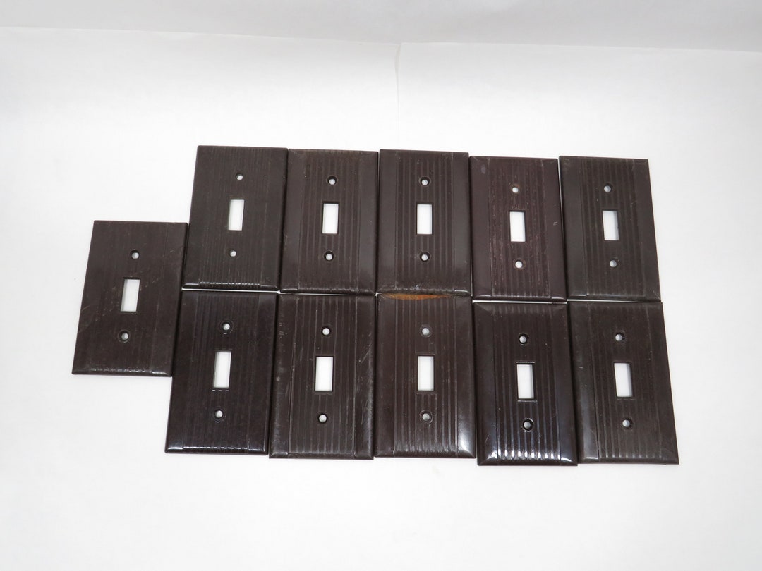 11 Brown Switch Plates Vintage Electric Toggle Salvage Lot - Etsy