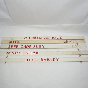5 Restaurant Menu Salvage Wood Signs Vintage Hand Painted - Etsy