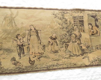 Antique French Woven Tapestry - Jacques Marchetti Parlor Scene - Etsy
