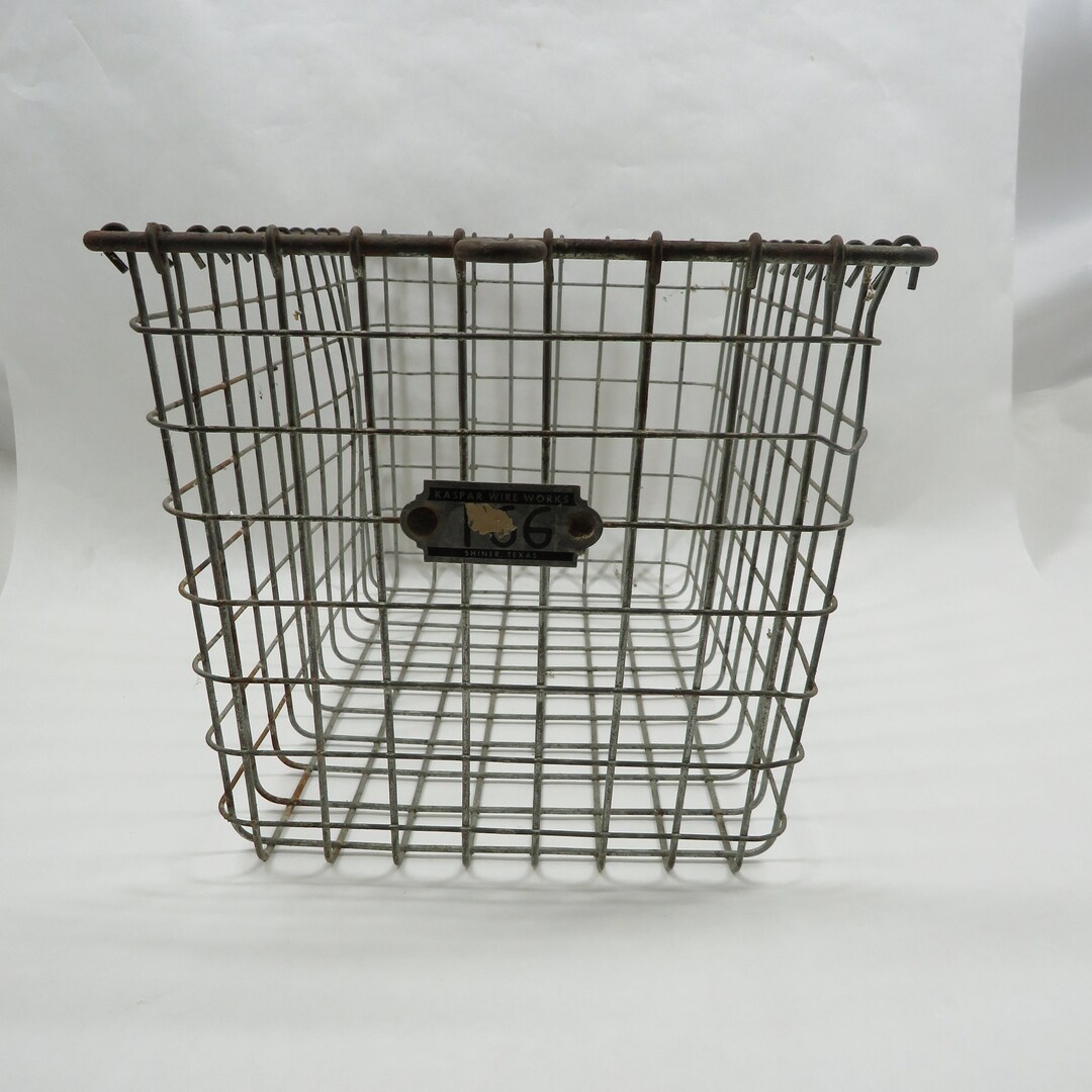 Metal Wire Locker Basket Vintage - Etsy